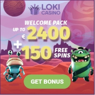 Loki Casino | 150 free spins + 225% bonus + €2400 (5 btc) gratis